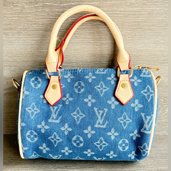 Bags | Lv Lous Vutton Denim Mini Duffel Shoulder Bag Brand New | Poshmark